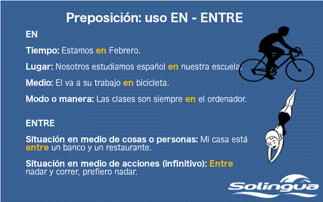 Preposición: de, en, entre, con - Spanish Grammar - Spanische Grammatik ...
